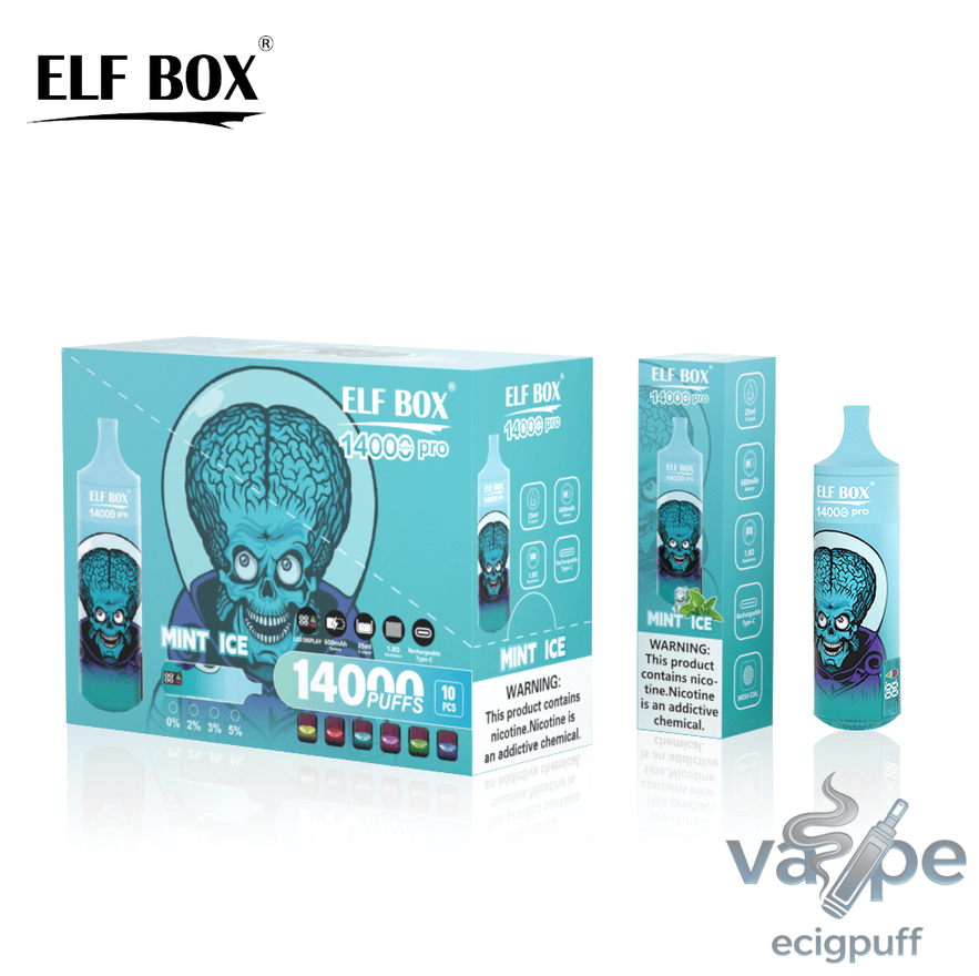 ELF BOX RGB14000 Pro Rechargeable Disposable Vape | 14K Puffs, Mesh ...